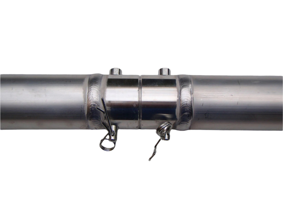 PACK OF 4 - Aluminium 50mm pipe - 1.5m long with quick lock connector ...