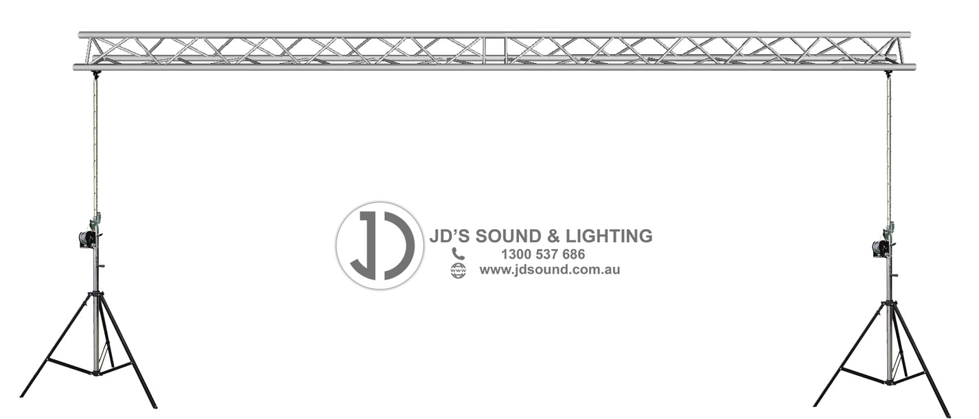 Truss stand - Heavy duty winch up lighting truss - 6m 290mm box truss ...